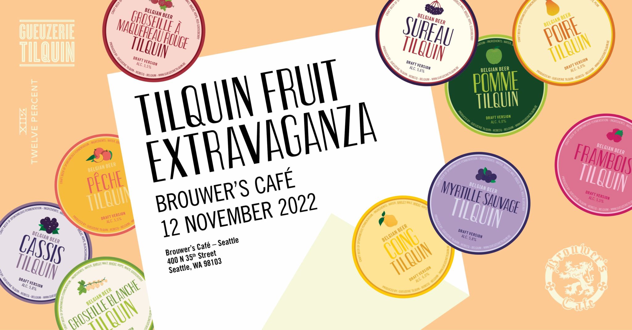 Tilquin Fruit Extravaganza, November 12th – Brouwer's Cafe